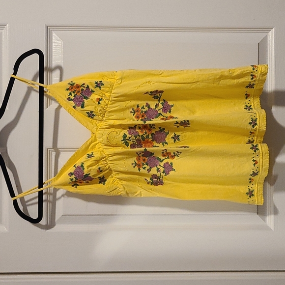 Forever 21 | Tops | Xxi Spaghetti String Floral Embroidered Top Size Lg ...